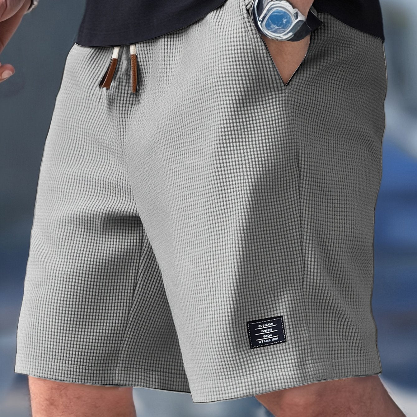 Nathan | Men's Drawstring Elastic Waist Shorts – Anna New York