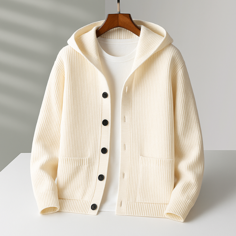 Pablo | Elegant Men’s Hooded Cardigan – Anna New York