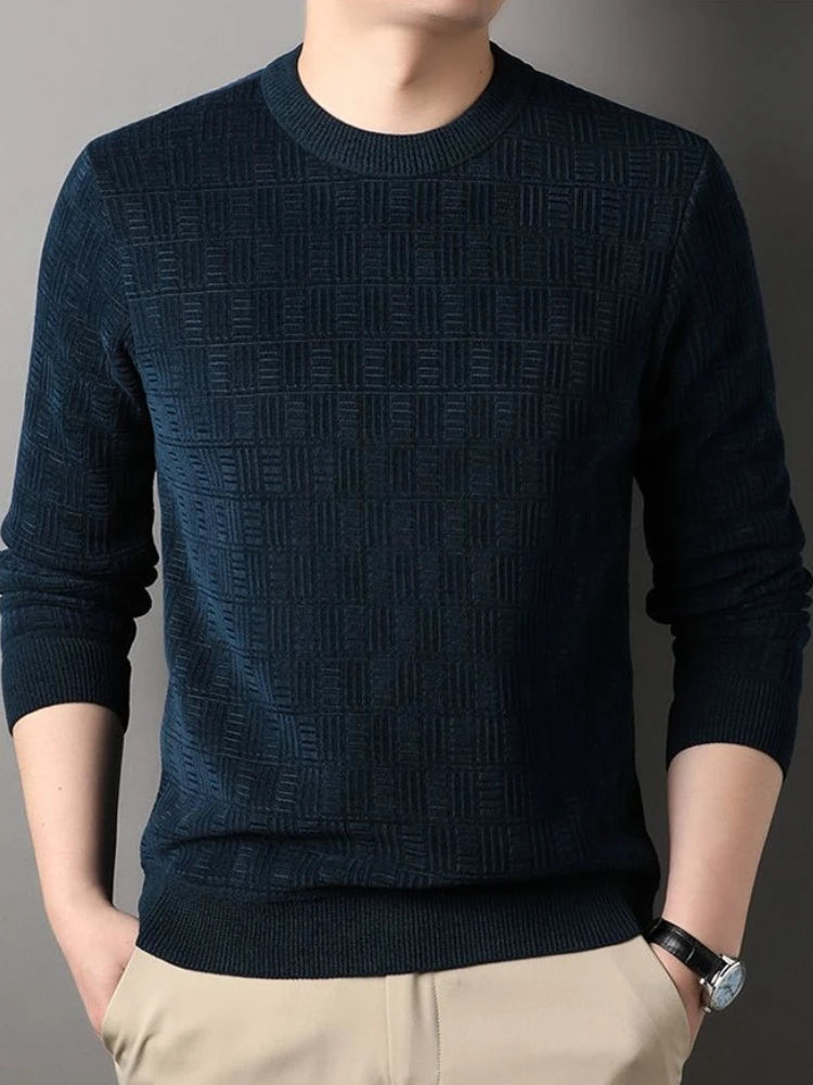 Fabian | Textured Crew Sweater – Anna New York